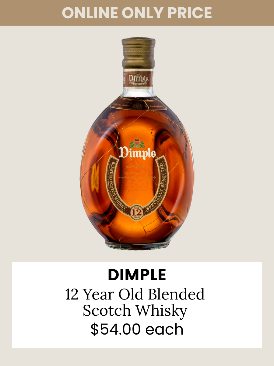 Dimple 12 Year Old Blended Scotch Whisky 700ml – Grand Cru Wineshop ...